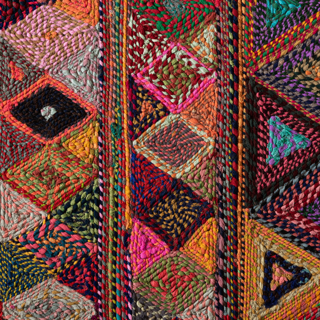 Bagleys Modern Multi-Colored Handwoven Fabric Area Rug - Contemporary ...