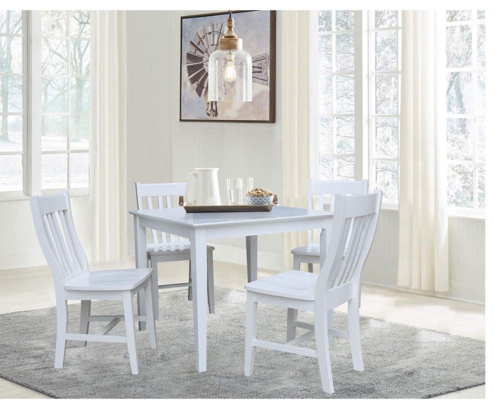 36" x 36" Dining Table with 2 Chairs, 5 Piece - Transitional - Dining ...