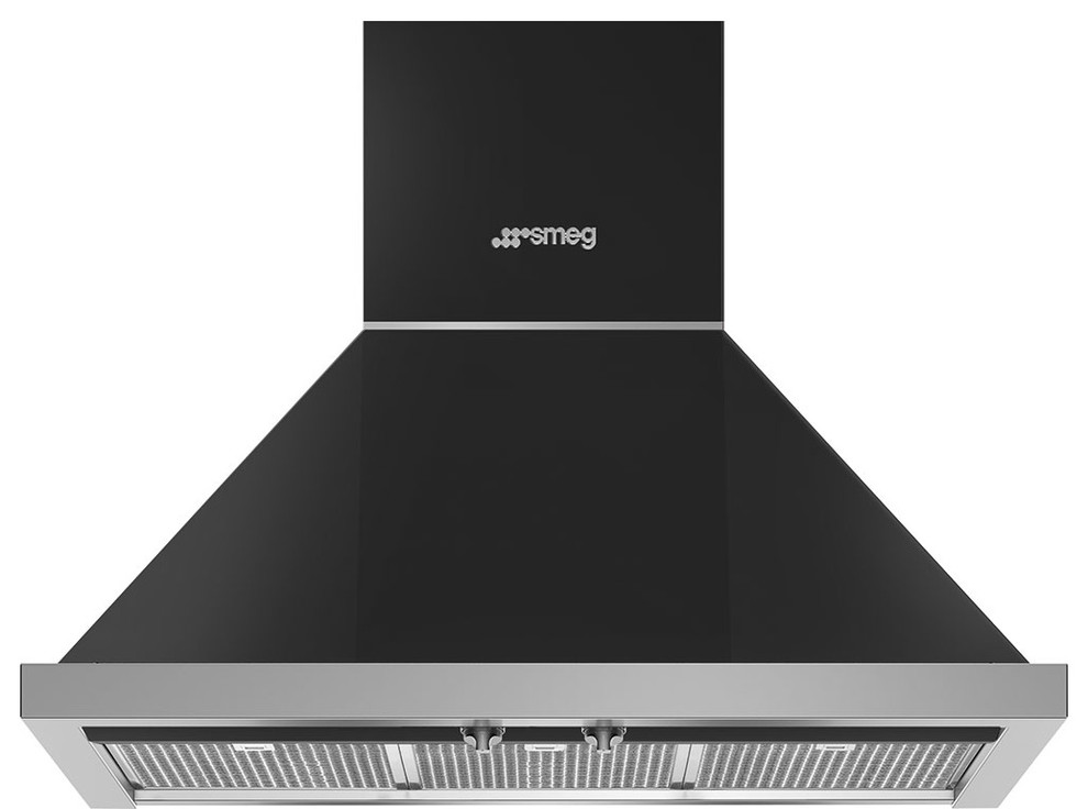 Smeg Portofino Series 30" Wall Mount Ducted Chimney Hood 600 CFM ...