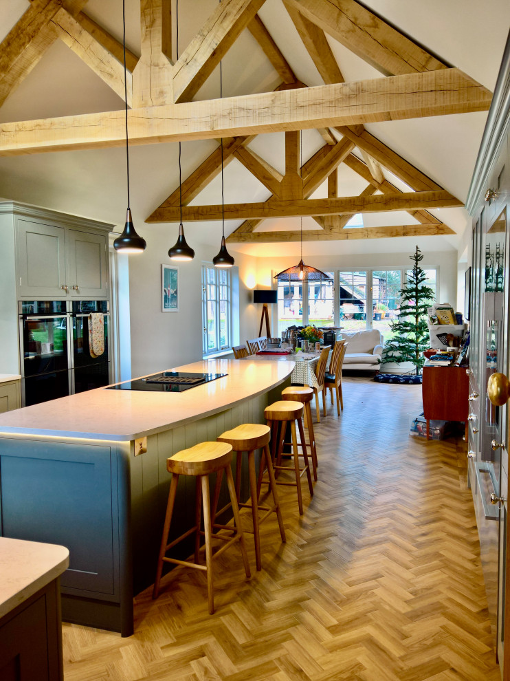 Duck Egg Blue Shaker Kitchen - Traditional - Kitchen - Kent - by David ...