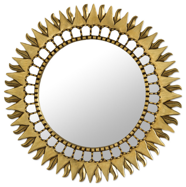 Novica Handmade Inca Sunburst Mohena Mirror, Peru - Contemporary - Wall ...