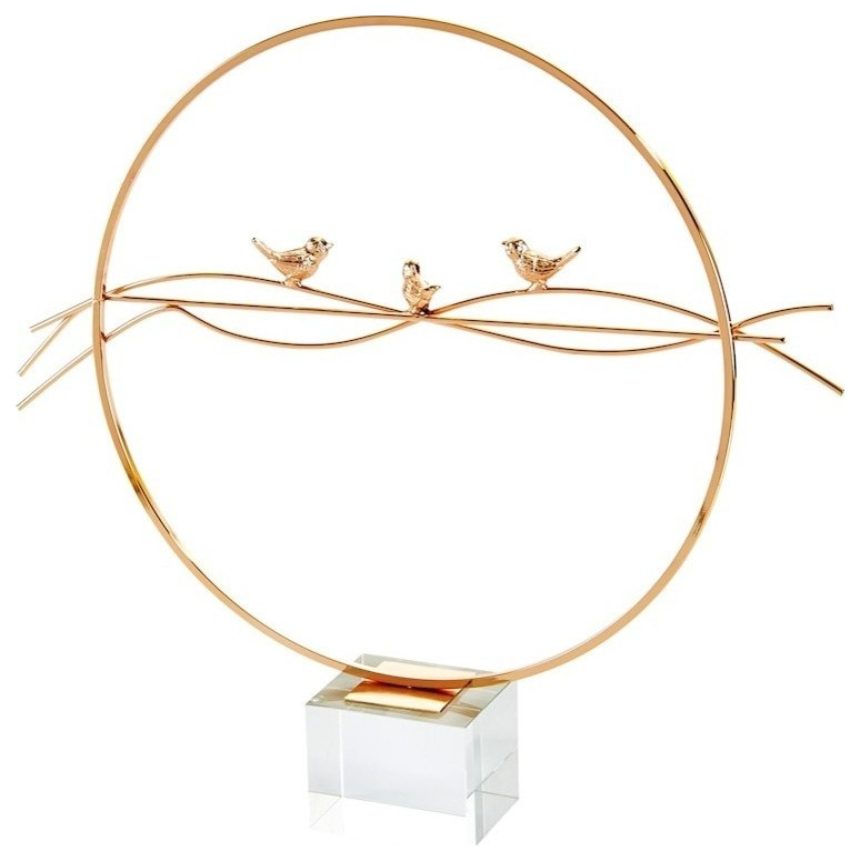 Sagebrook Home Decorative Metal Birds on Stand Decor, 18", 18 ...