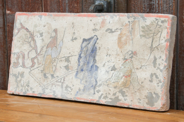 Lovely Hand-painted Liao Dynasty Style Mural Tile - Asian - Tile Murals ...