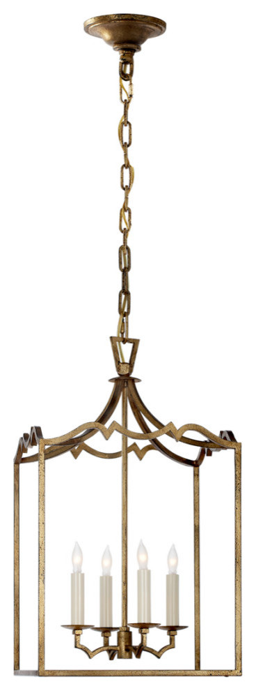 Darlana Lantern Pendant, 4-Light, Gilded Iron, 12.75"W (CHC 2180GI ...