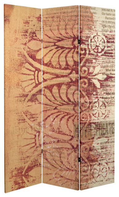 6' Tall Yesterday Canvas Room Divider - Contemporary - Screens And Room ...