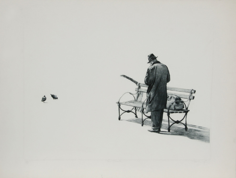 Harry McCormick "The Traveler" Etching - Transitional - Fine Art Prints ...