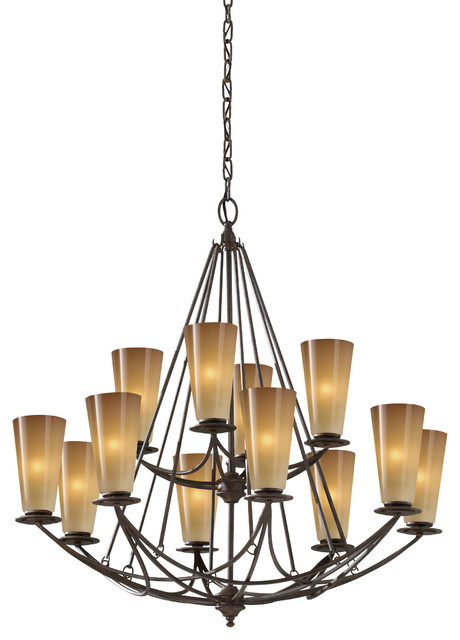Feiss 12-Light Multi-Tier Chandelier - Traditional - Chandeliers - by ...
