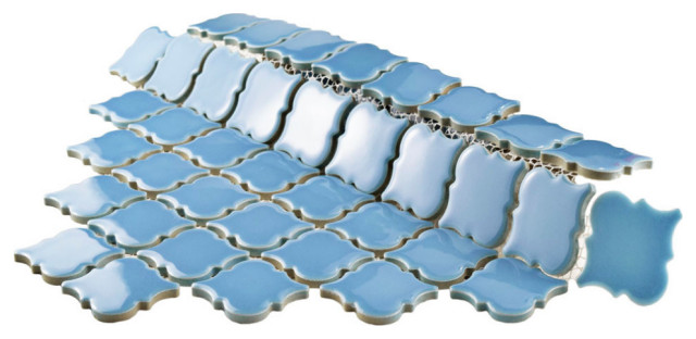Hudson Tangier Mosaic Floor and Wall Tile, Light Blue, Sample ...