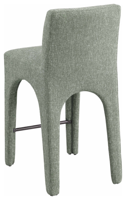 Gramercy Linen Textured Fabric Stool - Transitional - Bar Stools And ...