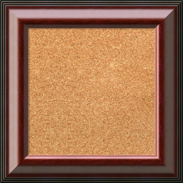 Amanti Art Framed Cork Board Small Large Cambridge Mahogany Wood
