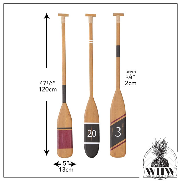 Paddles Wall Decor, 5 L x 0 3/4 W x 47 1/4 H inches - Beach Style ...