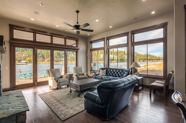 Great room with floor-to-ceiling windows - Seattle - by Monarch Custom ...