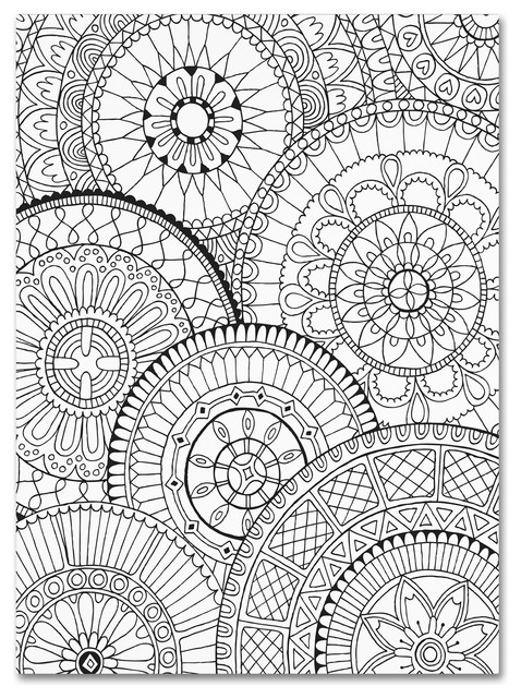 Hello Angel 'Page of Mandalas' Canvas Art, 19"x14" - Contemporary ...