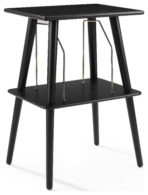 Crosley Furniture Manchester Mid-Century Wood and Metal Turntable Stand ...