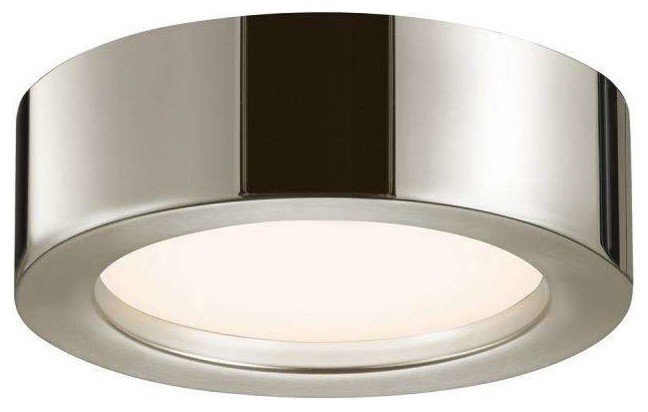 Puck Slim LED Architectural 8" LED Surface Mount, Polished Nickel ...
