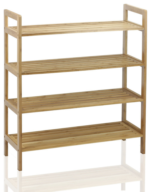 Oceanstar 4-Tier Bamboo Shoe Rack, Natural - Transitional - Shoe ...