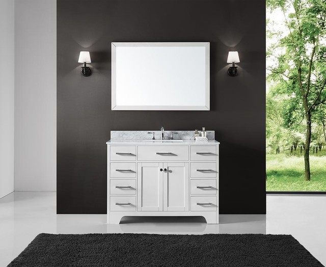 48" Single Sink Bathroom Vanity Base - Transitional - Bathroom Vanities ...