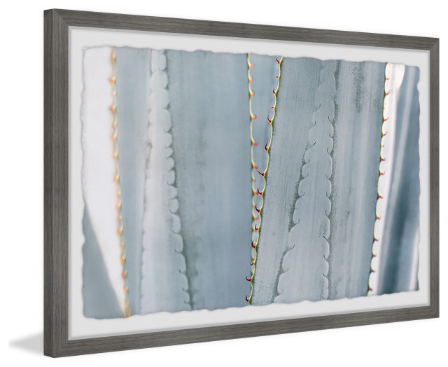 "Red Pointed Edges" Framed Painting Print, 12"x8" - Contemporary ...