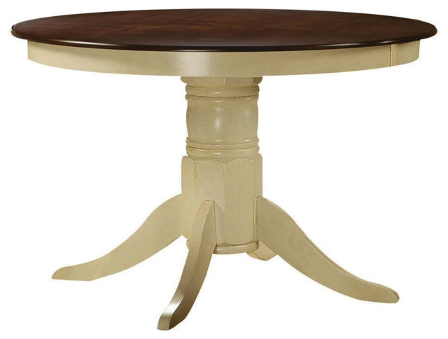 Dylan Dining Table, Buttermilk & Oak Finish - Traditional - Dining ...