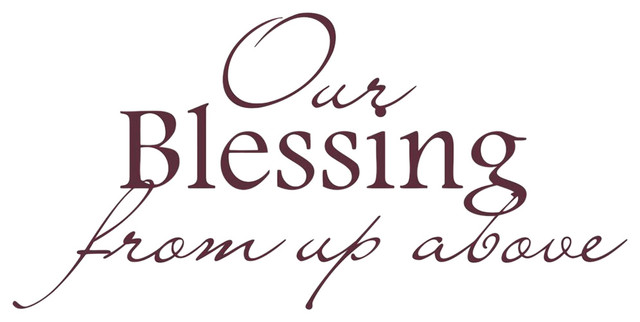 Decal Vinyl Wall Sticker Our Blessing From Up Above Quote, 12"x30 ...