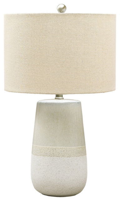 Benzara BM230969 Speckled Ceramic Base Table Lamp With Drum Shade ...