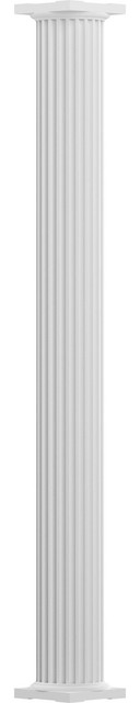 6" x 8' Endura-Aluminum Column, Round Shaft, Gloss White Finish w ...