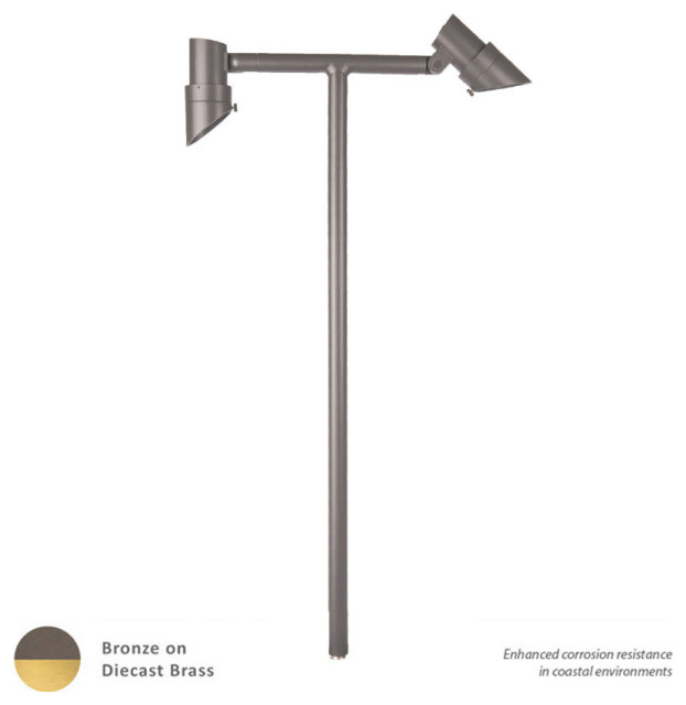 Mini Db Path LED Path Light, Bronzed Brass - Transitional - Path Lights ...