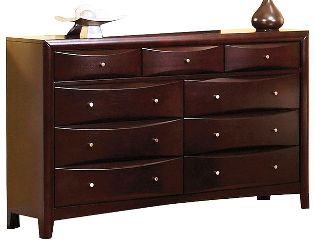 Coaster Phoenix Dresser, Cappuccino - Transitional - Dressers - by Emma ...