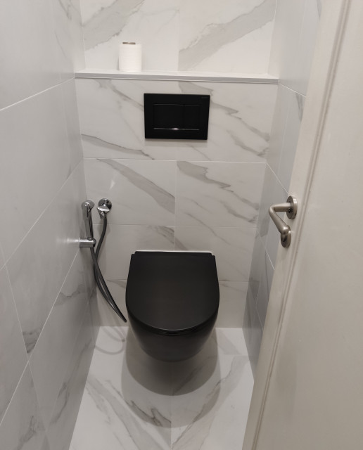 Rénovation d'une salle de bain et toilettes - Moderno - Aseo - París ...