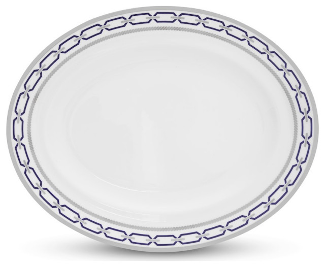Vera Wang Wedgwood With Love Nouveau Indigo Oval Platter - Serving ...