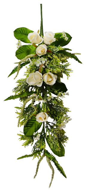 30" Rose Teardrop - Traditional - Wreaths And Garlands - by Artisan ...