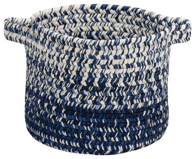 Monet Ombre Basket, Navy 14"x14"x15" - Modern - Baskets - by Colonial ...