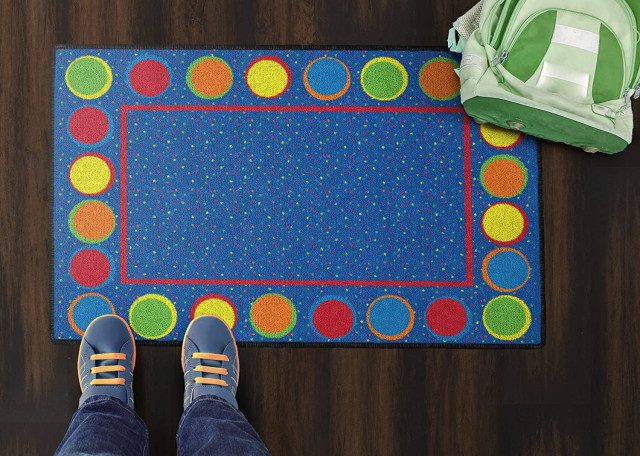 Flagship Carpets CE306-08W 3'x2' Sitting Spots Primary Mat Educational ...