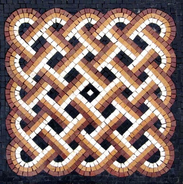 Tri-Colored Art Tile, Woven Wonders, 35" x8" - Contemporary - Tile ...