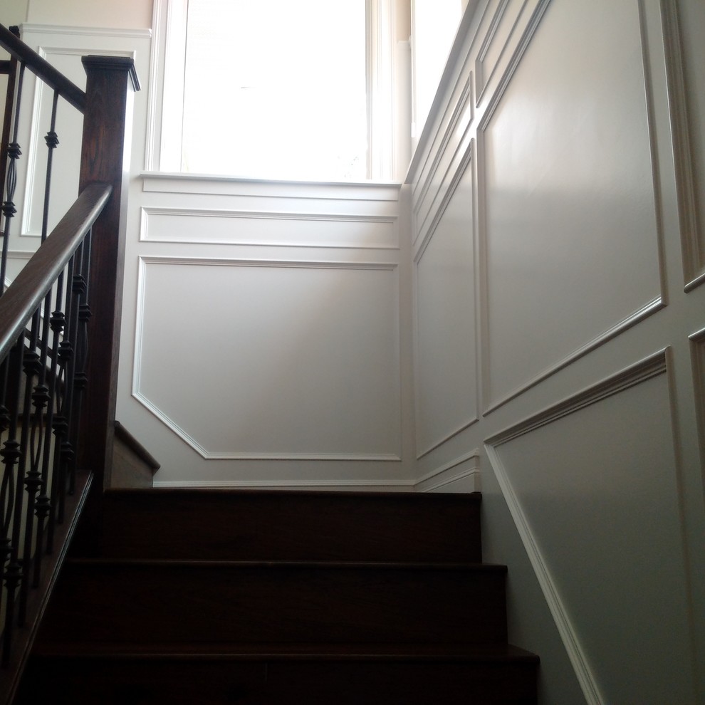 Recessed Panel Wainscoting - Traditional - Staircase - Calgary - by ...