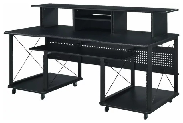 Large Desk, Multipurpose Design With Open Compartments & Grommets ...