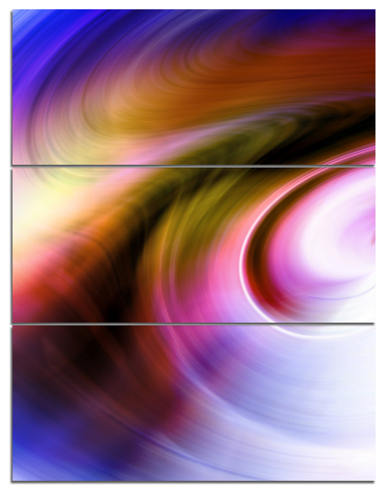"Curved Texture of Colors" Digital Canvas Print, 3 Panels, 28"x36 ...
