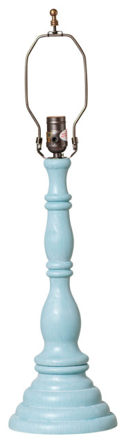Irvins Country Tinware Davenport Lamp Base in Misty Blue, 25.5 inches ...
