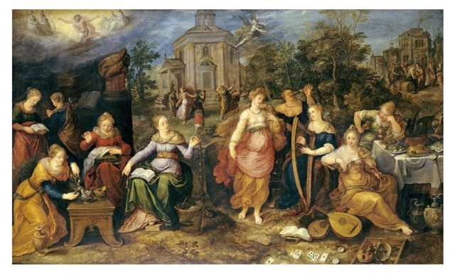 "The Parable of The Wise and Foolish Virgins" Print by Frans Francken ...
