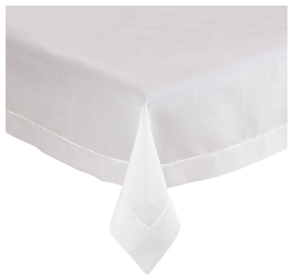 Hemstitched Border Everyday Tablecloth, 90"x90" - Contemporary ...