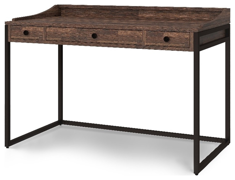 Ralston SOLID WOOD Modern 48" WD Small Desk in Distressed Charcoal ...