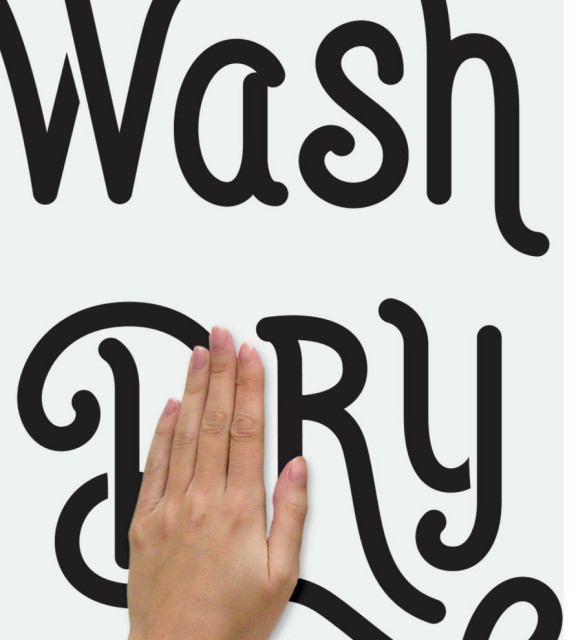 Black Wash Dry Fold Repeat Wall Decals - Contemporary - Wall Decals ...