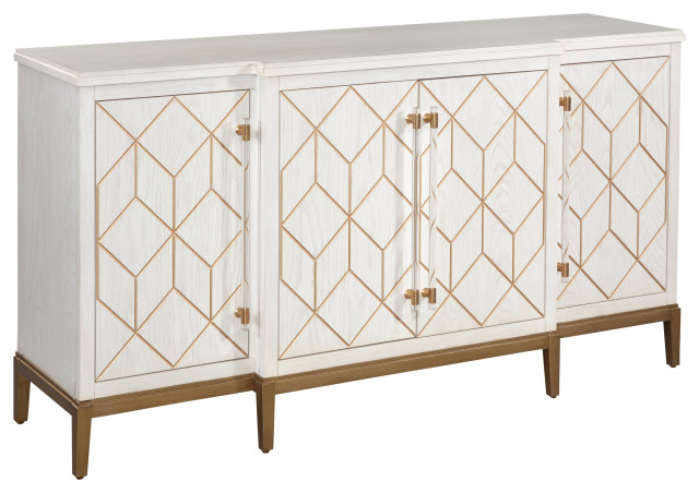 Perrine Wood White Server - Transitional - Buffets And Sideboards - by ...
