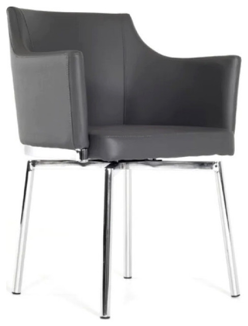 Ines Modern Gray Dining Chair, Set of 2 - Contemporary - Dining Chairs ...