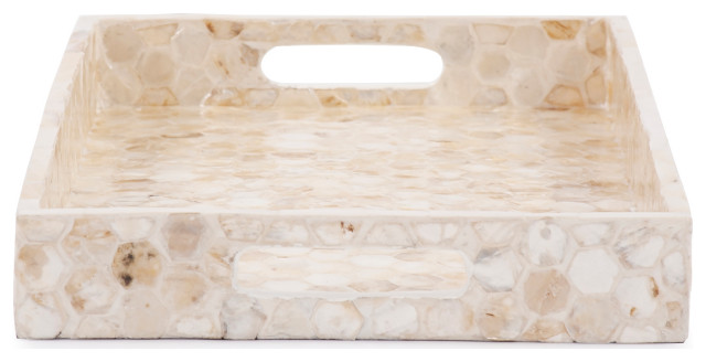 Rectangular Capiz Shell Tray - Beach Style - Serving Trays - by GwG ...