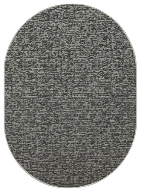 Furnish My Place Beige Solid Color Rug Made In Usa, 4' X 18' Oval ...
