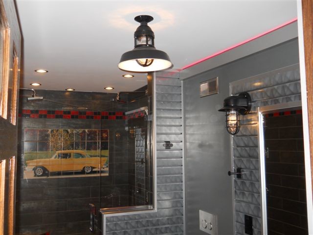 The Ultimate Car Guy's Bathroom - Eclectic - Bathroom - Cleveland - by ...