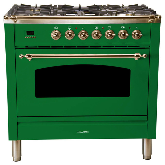 Single Oven Dual Fuel Italian Range, 36 - Contemporary - Gas Ranges And ...