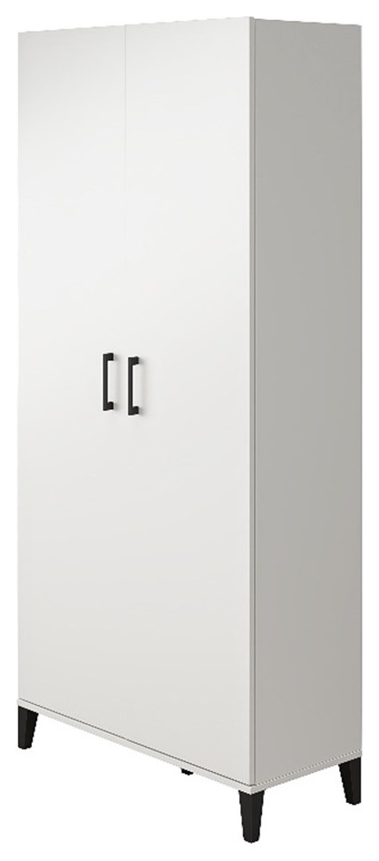 Systembuild Evolution Flex Tall Storage Cabinet in White - Transitional ...