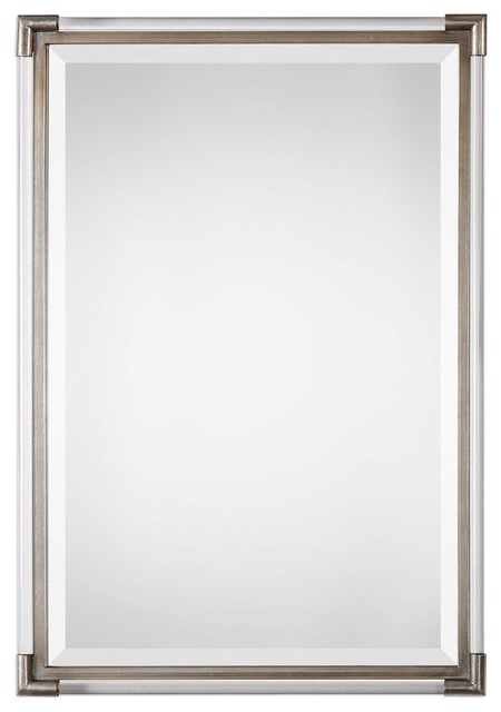 The Metallic Silver Mirror Mackai Metallic Silver Mirror - Transitional ...